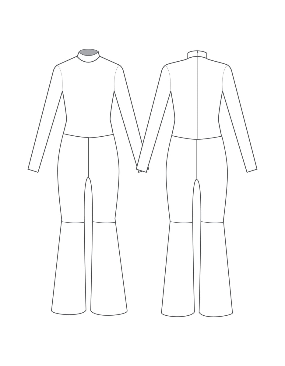 Custom Inked LS Zipper Back Wide Flare Pant Unitard - Lycra – Hamilton ...
